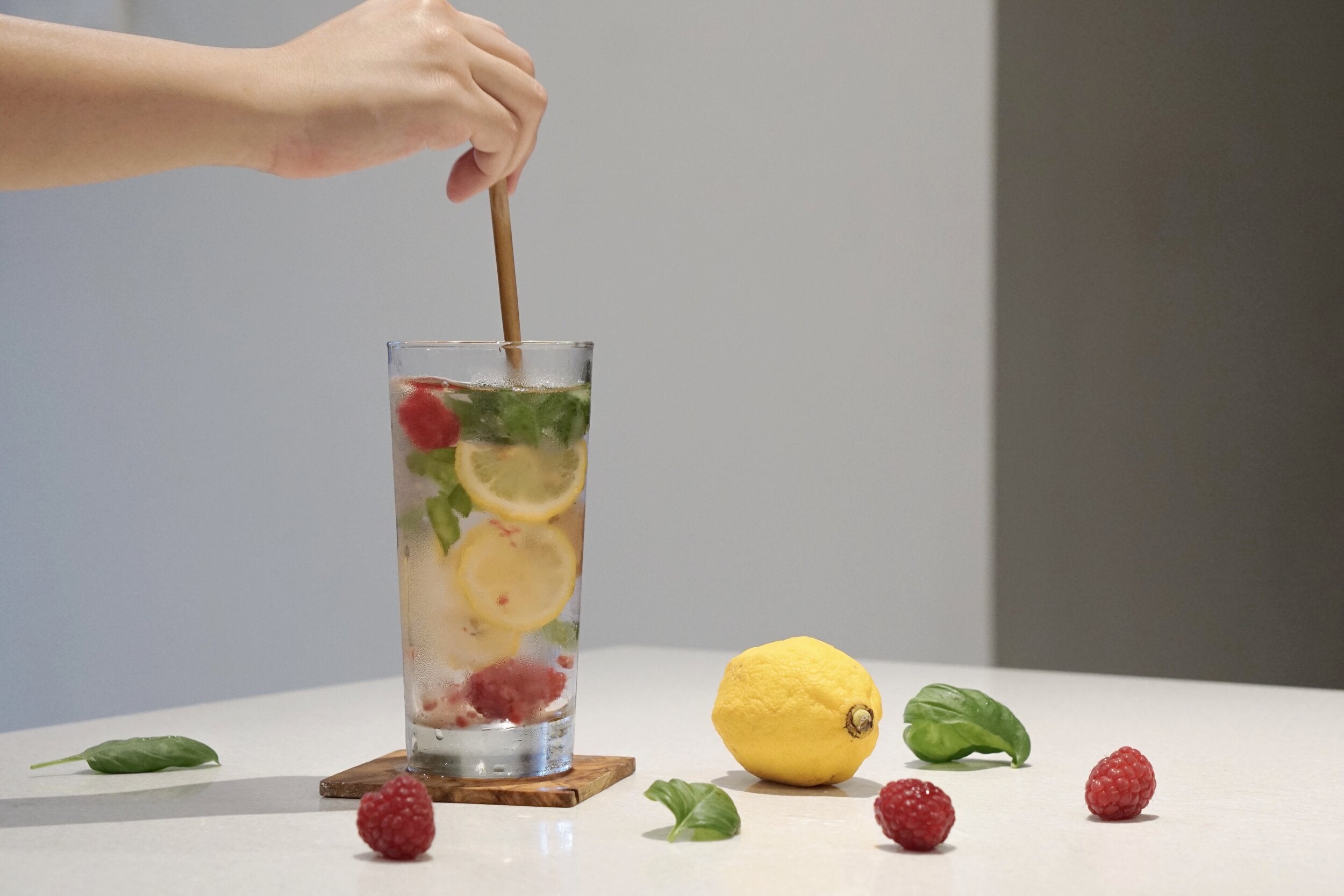 Recipe: Basil Raspberry Infused Water – Nosh Produce